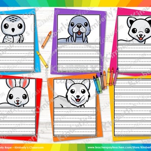Arctic and Winter Animals Writing and Coloring Crafts With ...