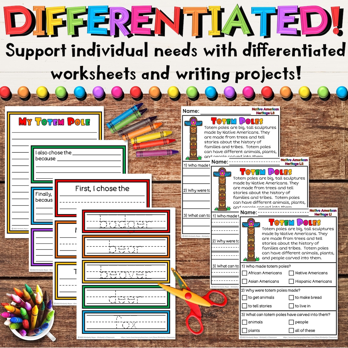 Native American Totem Pole Indigenous Writing Craft Activities ...