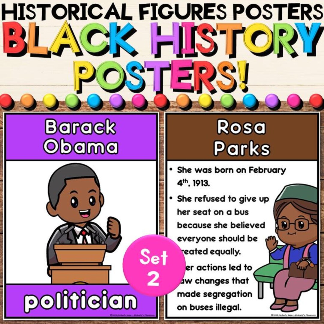 Black History Month Leaders Posters and Coloring Pages With Facts and ...