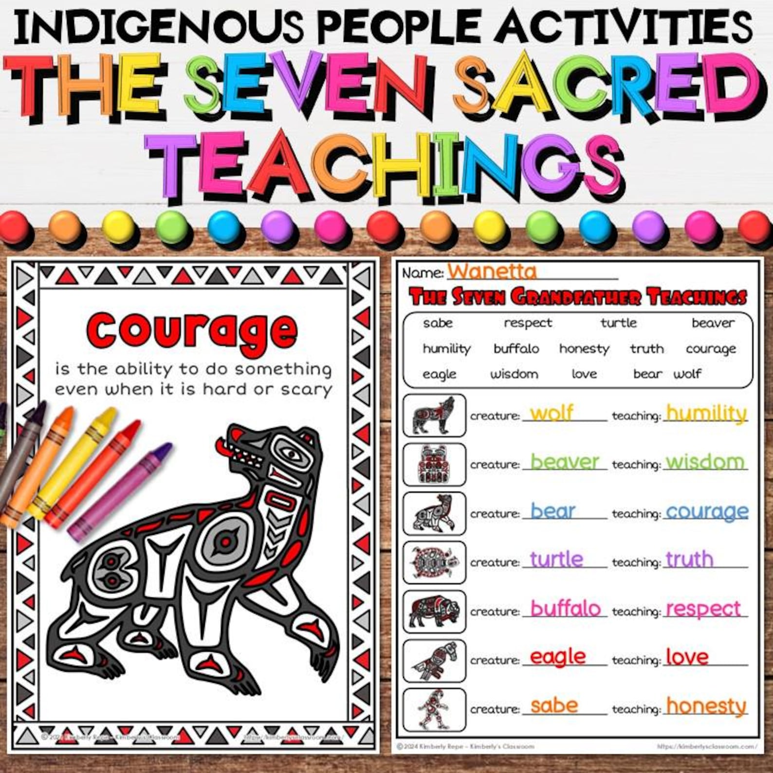The Seven Grandfather Teachings Activities - Native American ...