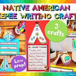 Native American 3D Writing Craft Activities | Teepee (tipi, Tepee) Art ...