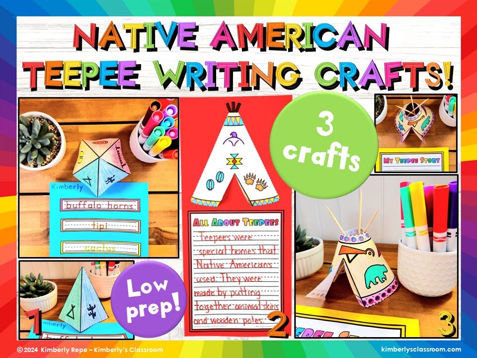 Native American 3D Writing Craft Activities | Teepee (tipi, Tepee) Art ...