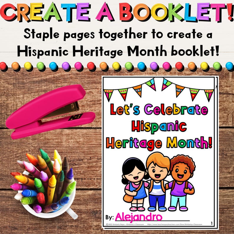 Hispanic Heritage Coloring Pages & Writing Activities About Historical ...