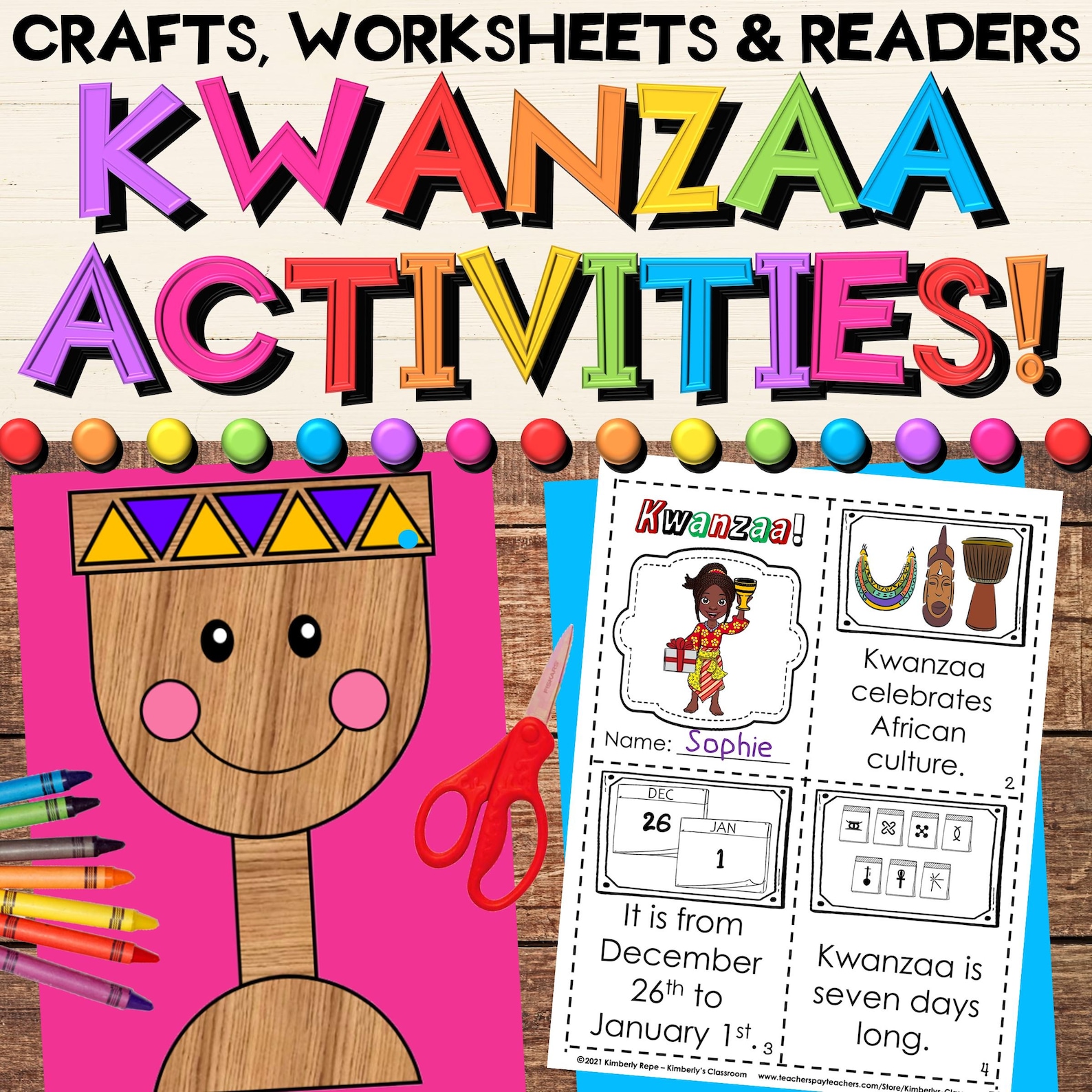 Kwanzaa Activities - Crafts, Worksheets, Emergent Readers, & Coloring ...