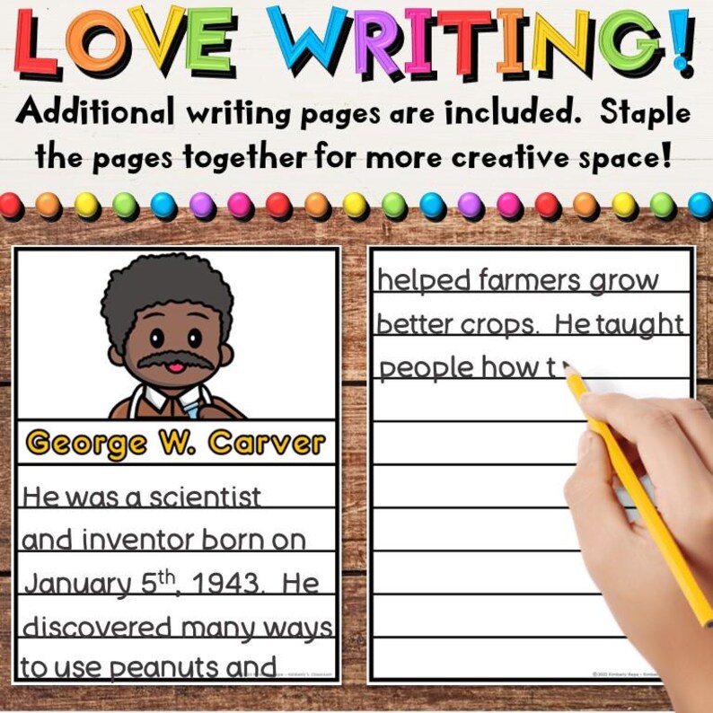 Black History Leaders Writing Crafts With Prompts & Biography Sheets ...