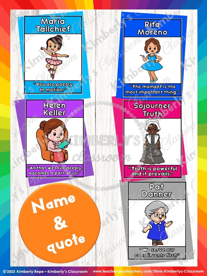 Women's History Diversity Posters With Names, Facts & Quotes for ...