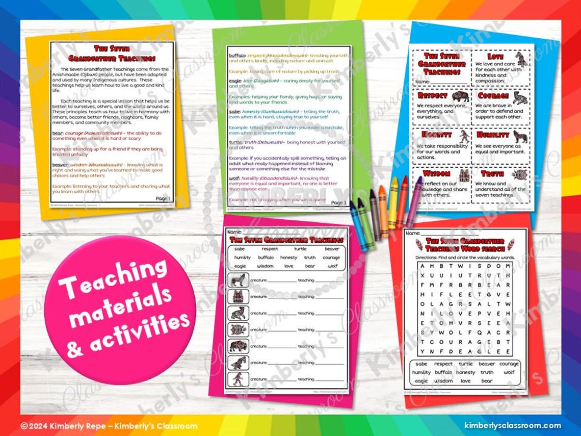 The Seven Grandfather Teachings Activities - Native American ...
