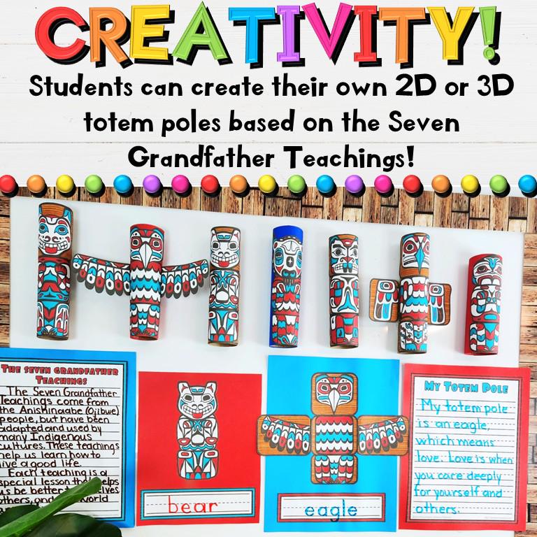 The Seven Grandfather Teachings Totem Pole Writing Crafts and ...