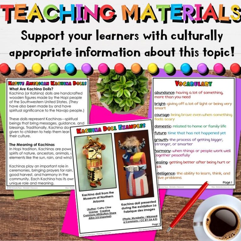 Native American Activities | Hopi Tribe Kachina Dolls Coloring Pages or ...