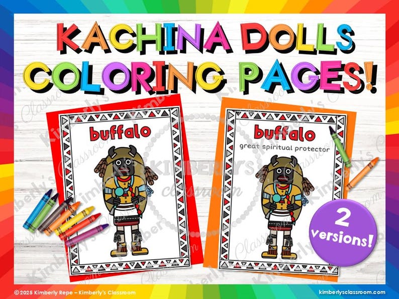 Native American Activities | Hopi Tribe Kachina Dolls Coloring Pages or ...