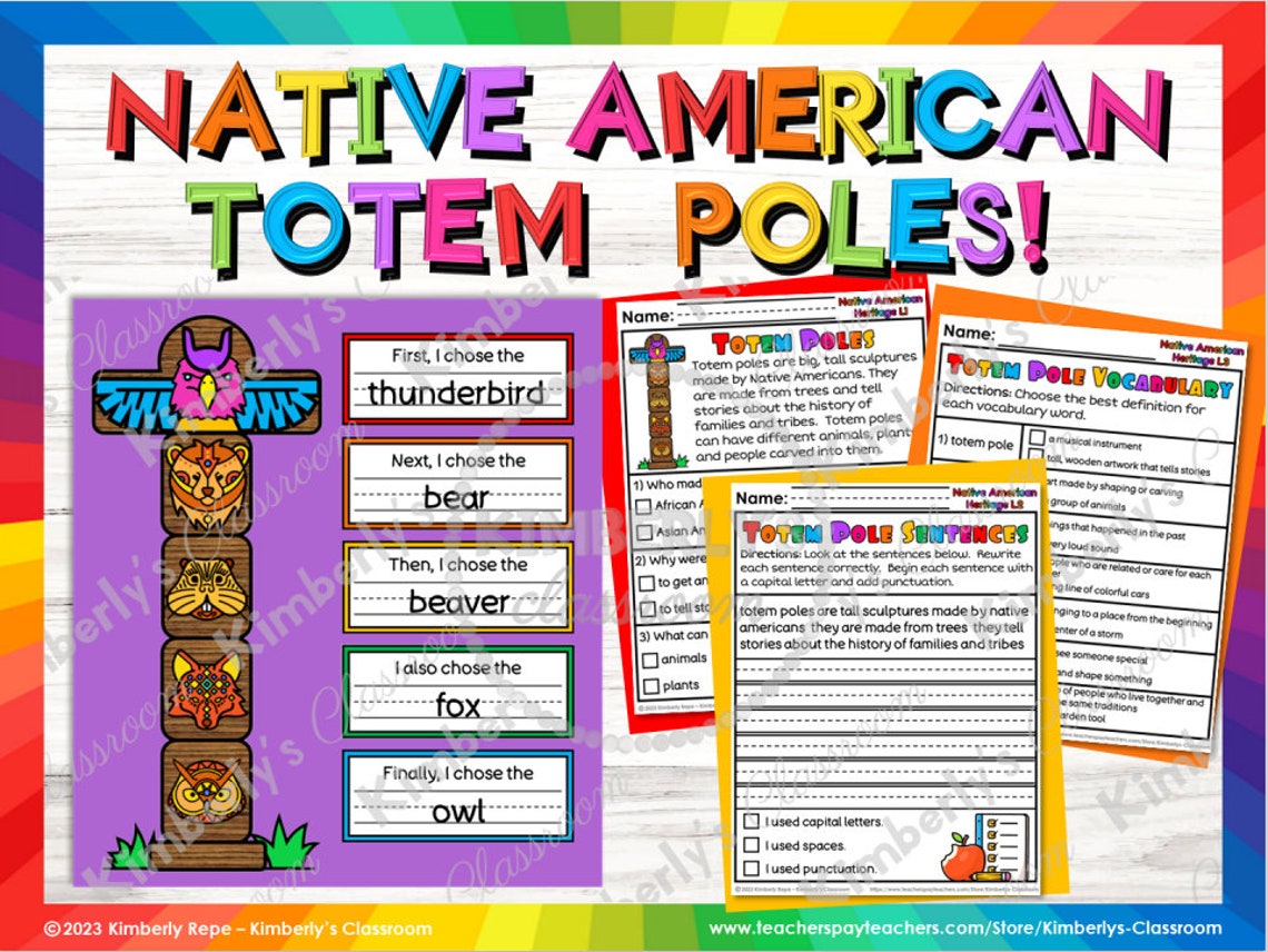 Native American Totem Pole Indigenous Writing Craft Activities ...