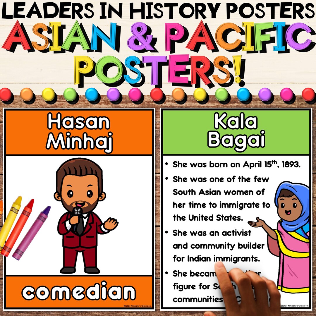 AAPI Heritage Month Posters: AAPI Leaders, Facts, Quotes (digital ...