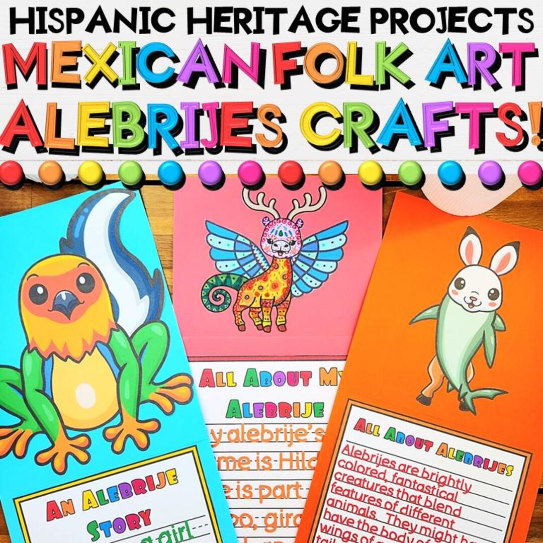 Alebrijes Mexican Folk Art Writing Crafts & Activities for Hispanic ...