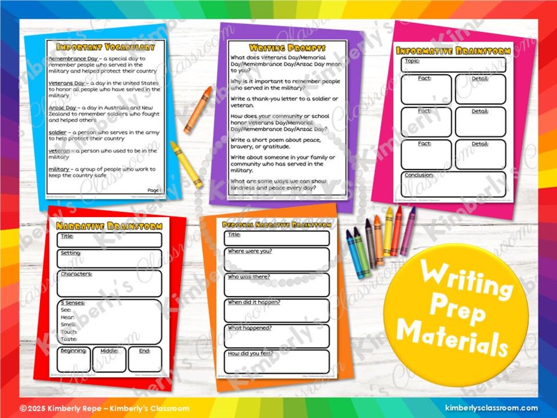 Veterans Day, Anzac Day, Remembrance Day | Crafts & Writing Activities ...