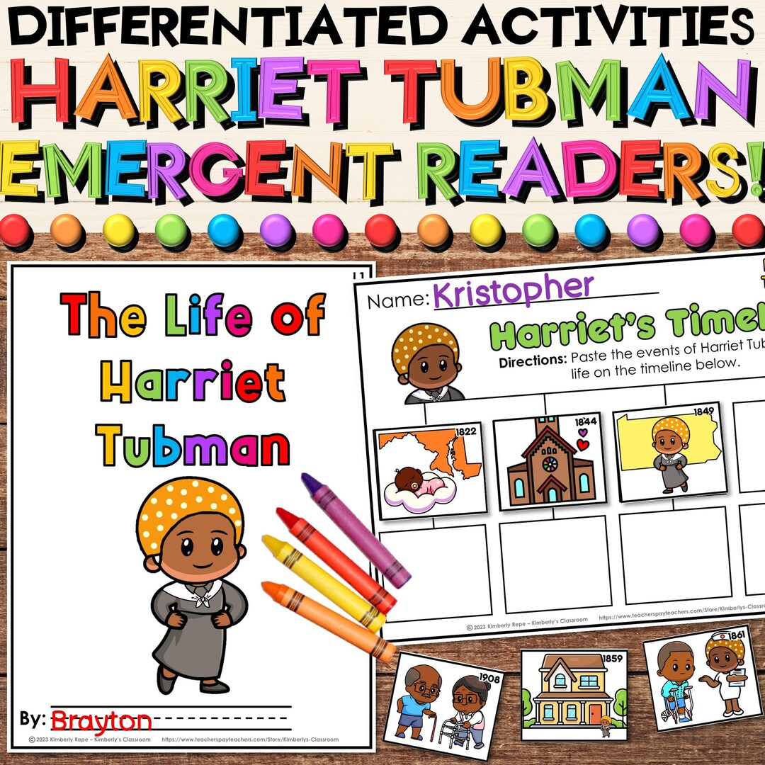 Harriet Tubman Early Readers, Reading Comprehension & Timeline ...