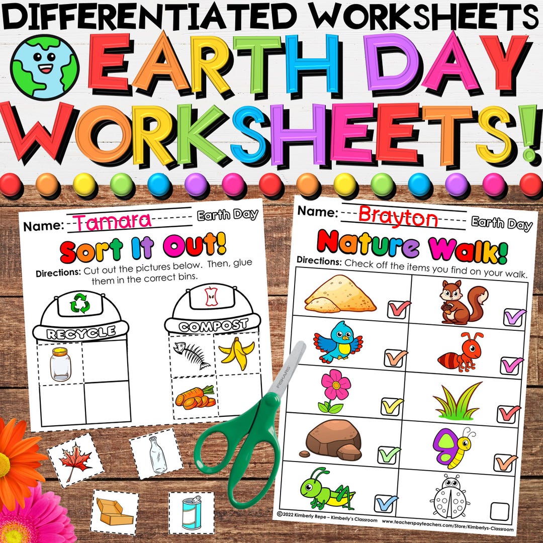 Earth Day and Recycling Worksheet Activities for Math, Literacy ...