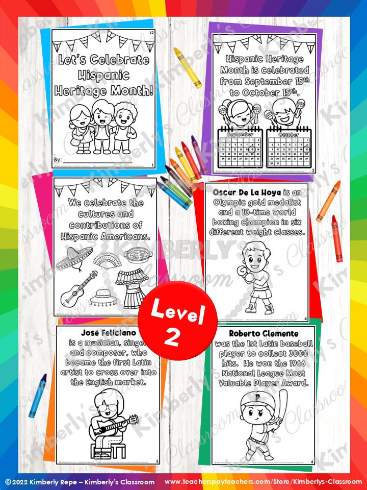 Hispanic Heritage Month Historical Figures Reading and Coloring Page ...