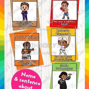 Hispanic Heritage Month Historical Figures Posters to Decorate Bulletin ...