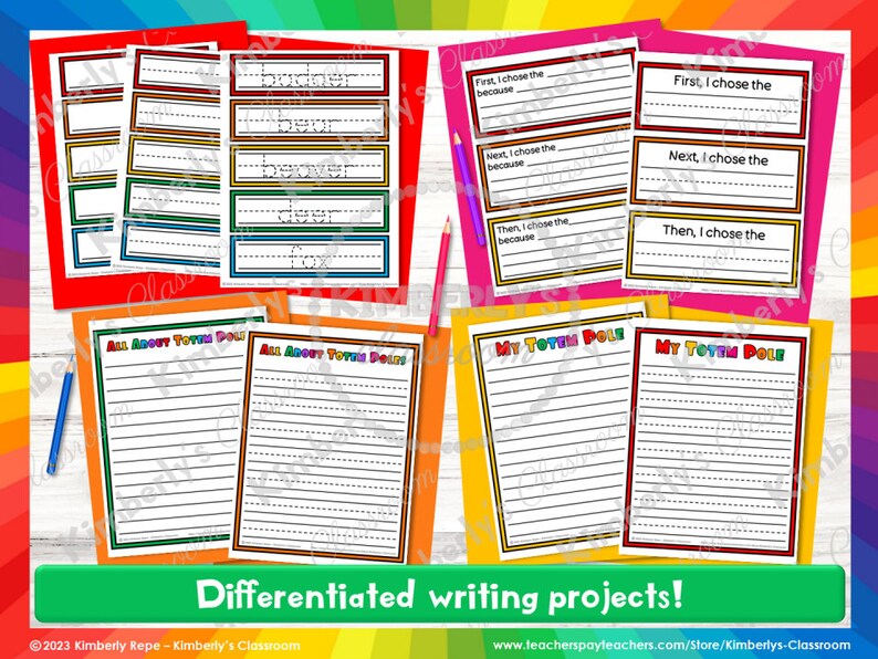 Native American Totem Pole Indigenous Writing Craft Activities ...