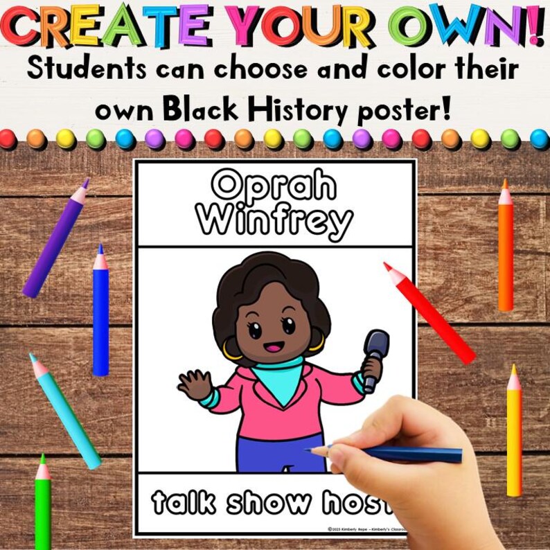 Black History Month Leaders Posters and Coloring Pages With Facts and ...