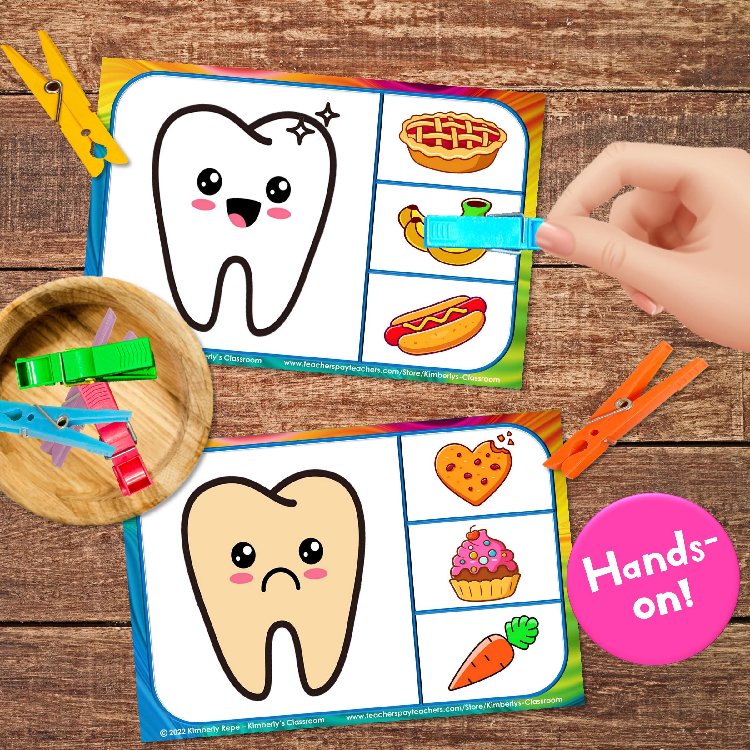 Dental Health & Hygiene Activities - Healthy Vs. Unhealthy for Teeth ...
