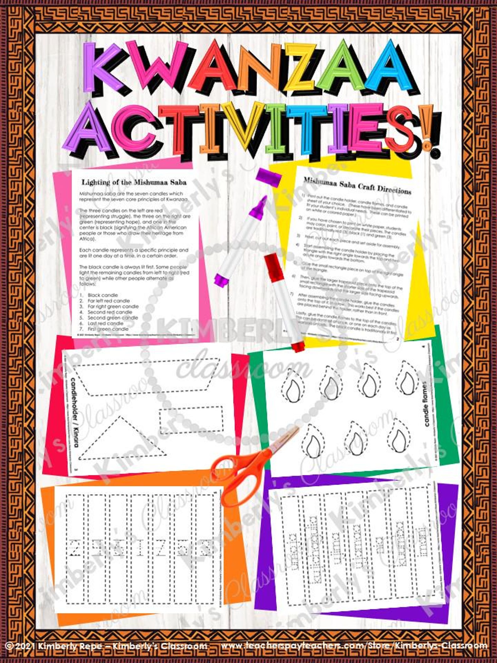 Kwanzaa Activities - Crafts, Worksheets, Emergent Readers, & Coloring ...