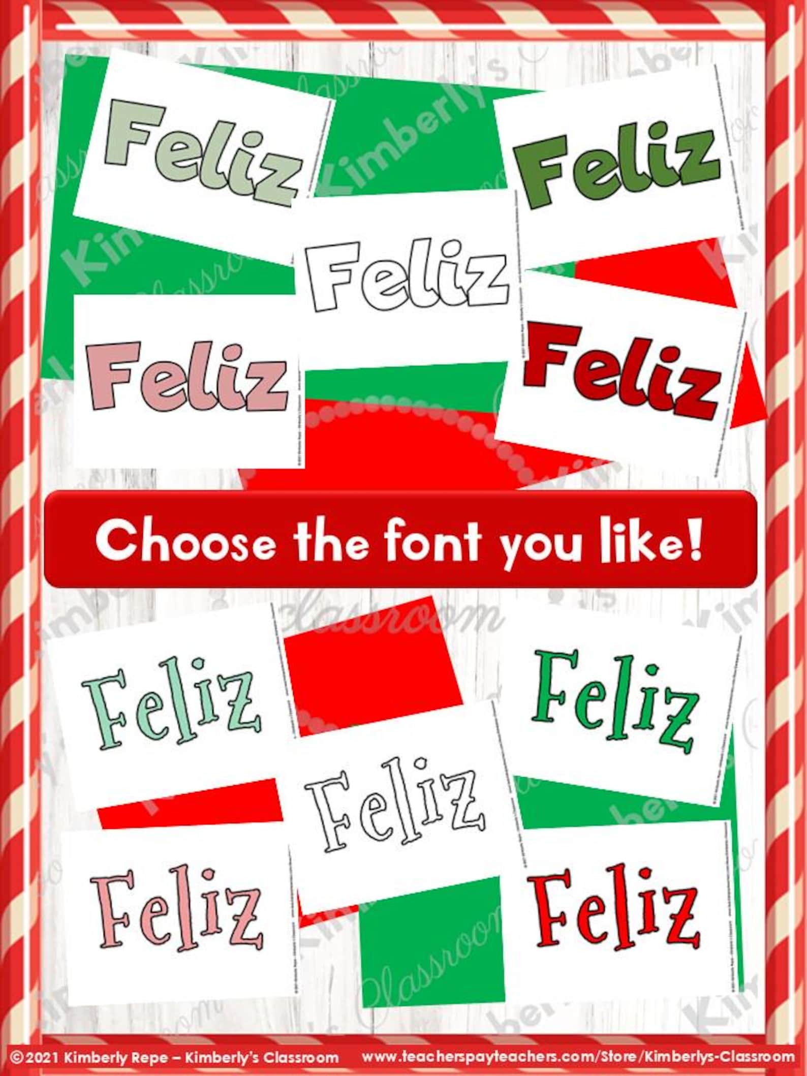 Feliz Navidad Bulletin Board & Door Decorations for Classrooms (with ...