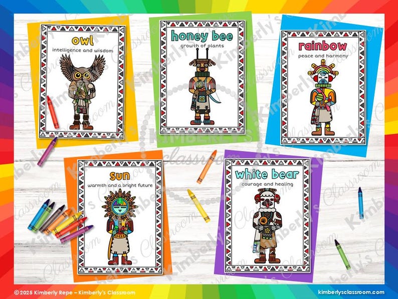 Native American Activities | Hopi Tribe Kachina Dolls Coloring Pages or ...