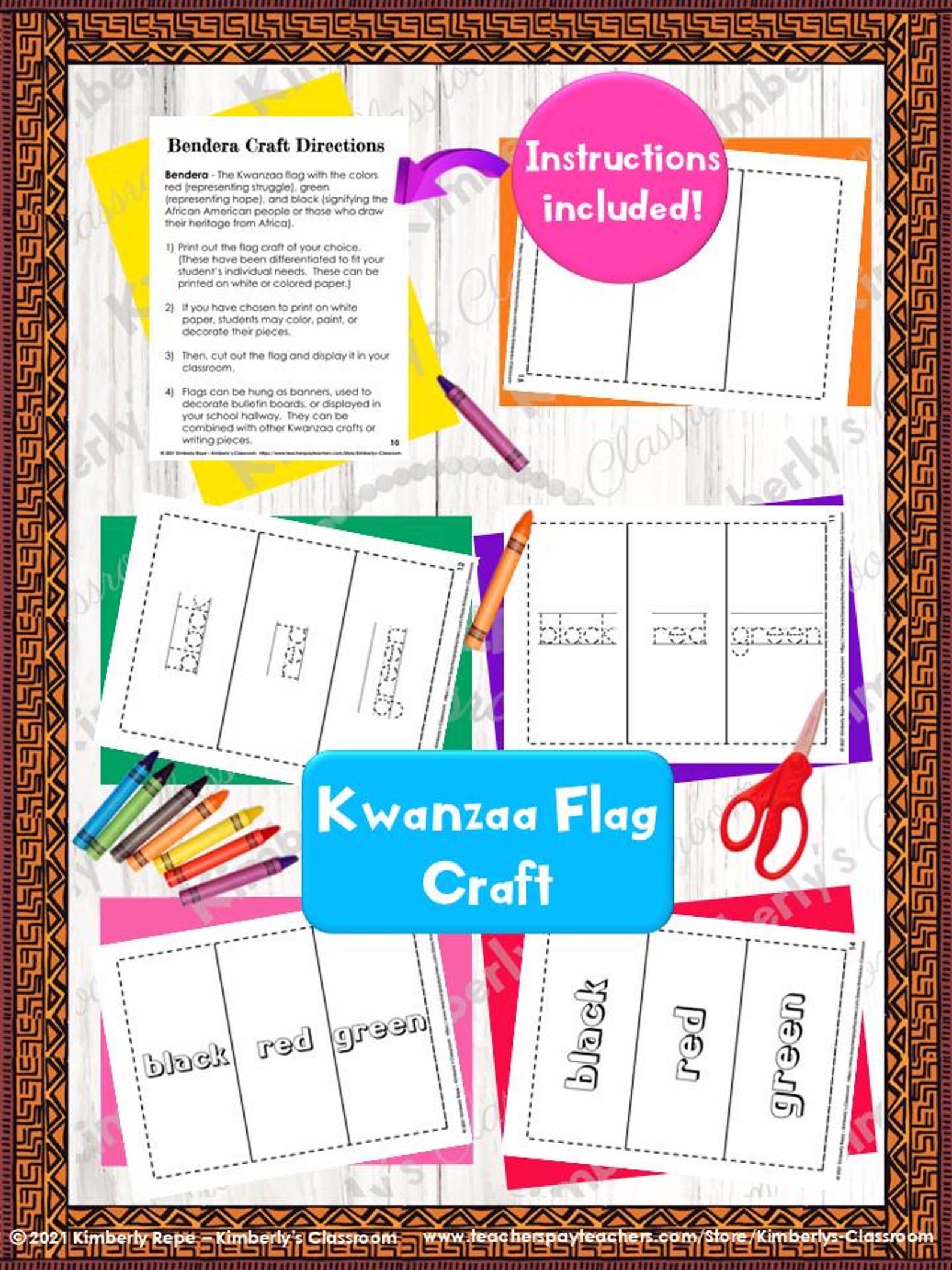 Kwanzaa Activities - Crafts, Worksheets, Emergent Readers, & Coloring ...