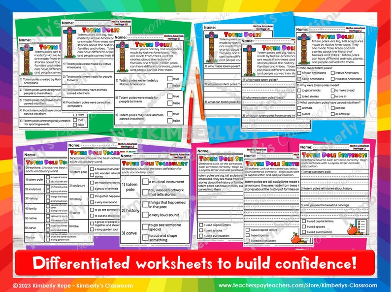 Native American Totem Pole Indigenous Writing Craft Activities ...