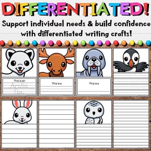 Arctic and Winter Animals Writing and Coloring Crafts With ...