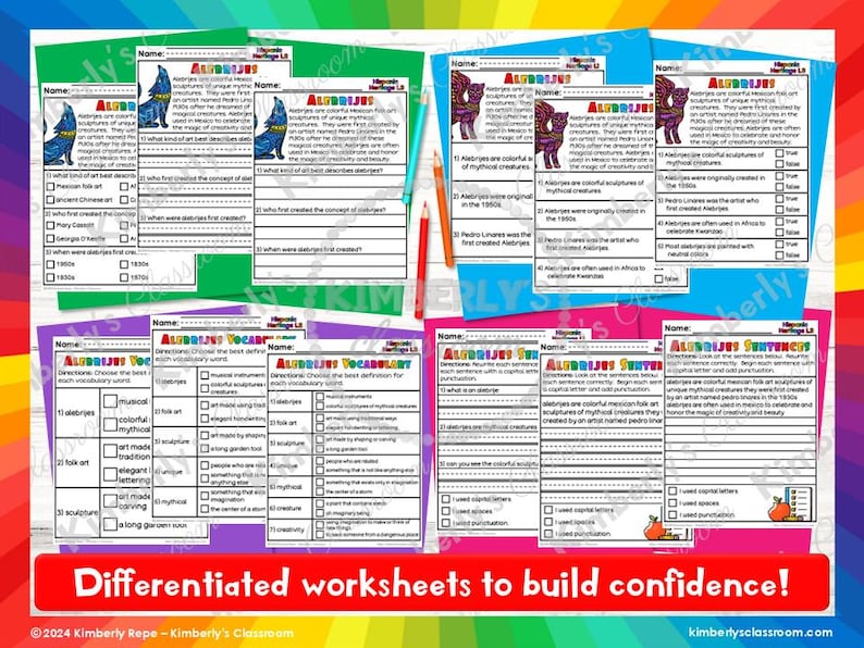 Alebrijes Mexican Folk Art Writing Crafts & Activities for Hispanic ...