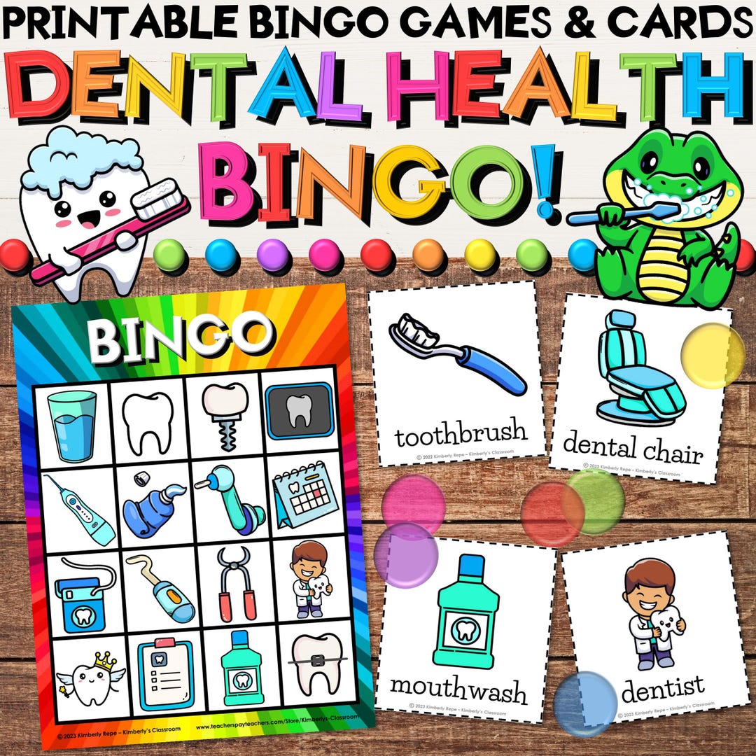 Dental Health Bingo Activities for Learning Related Vocabulary ...