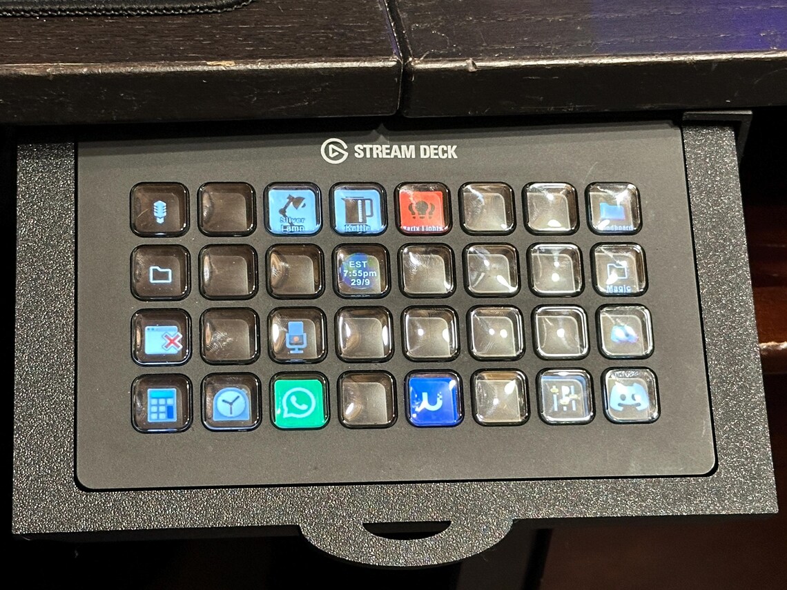 Retractable Stream Deck XL Desk Mount: Under Desk, Various Colors - for ...