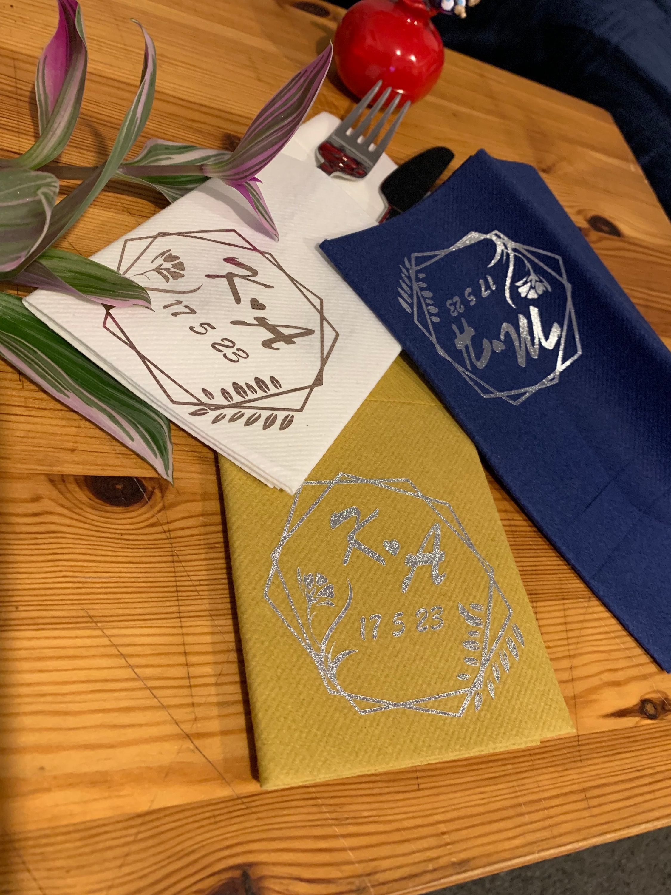 Personalized Napkins, Soft Linen Like Napkins Disposable, Personalized ...