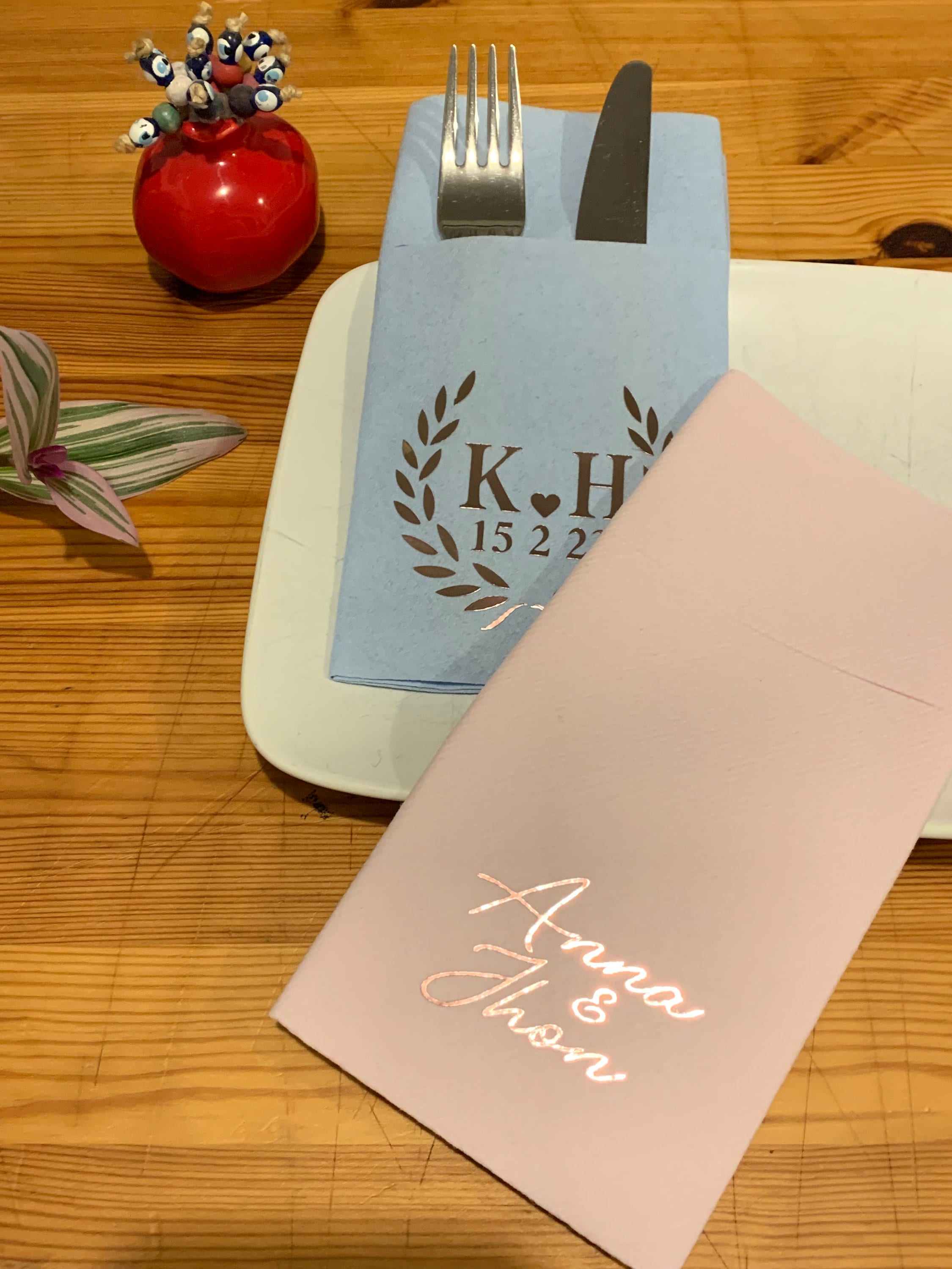 Personalized Napkins, Soft Linen Like Napkins Disposable, Personalized ...