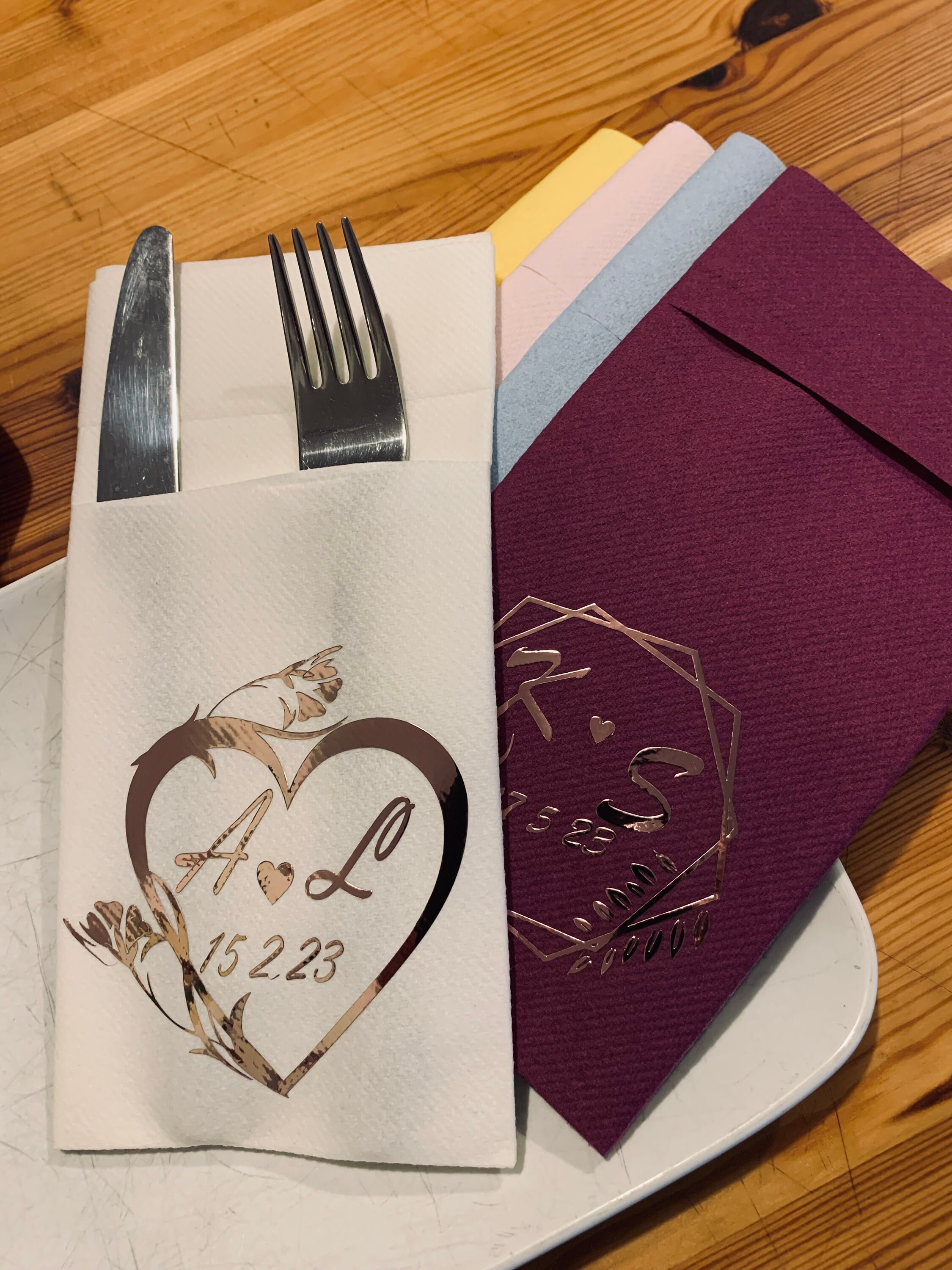 Personalized Napkins, Soft Linen Like Napkins Disposable, Personalized ...