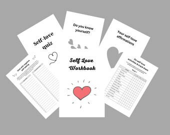 Self Love Workbook Self Care Planner, Aesthetic Planner, Digital ...