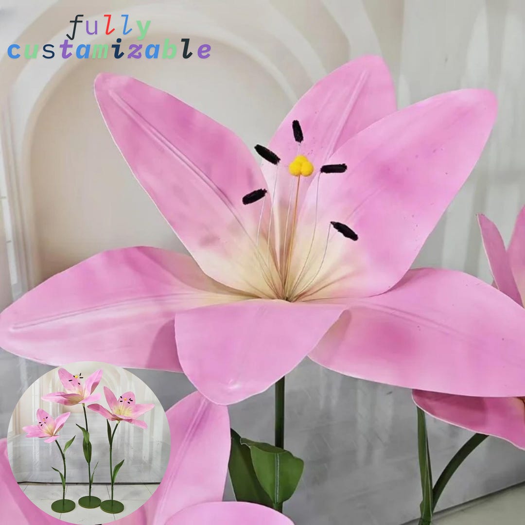 Oversized Water Lily Flower Water Proof Foam Lilies 24-inch 3 Flower ...