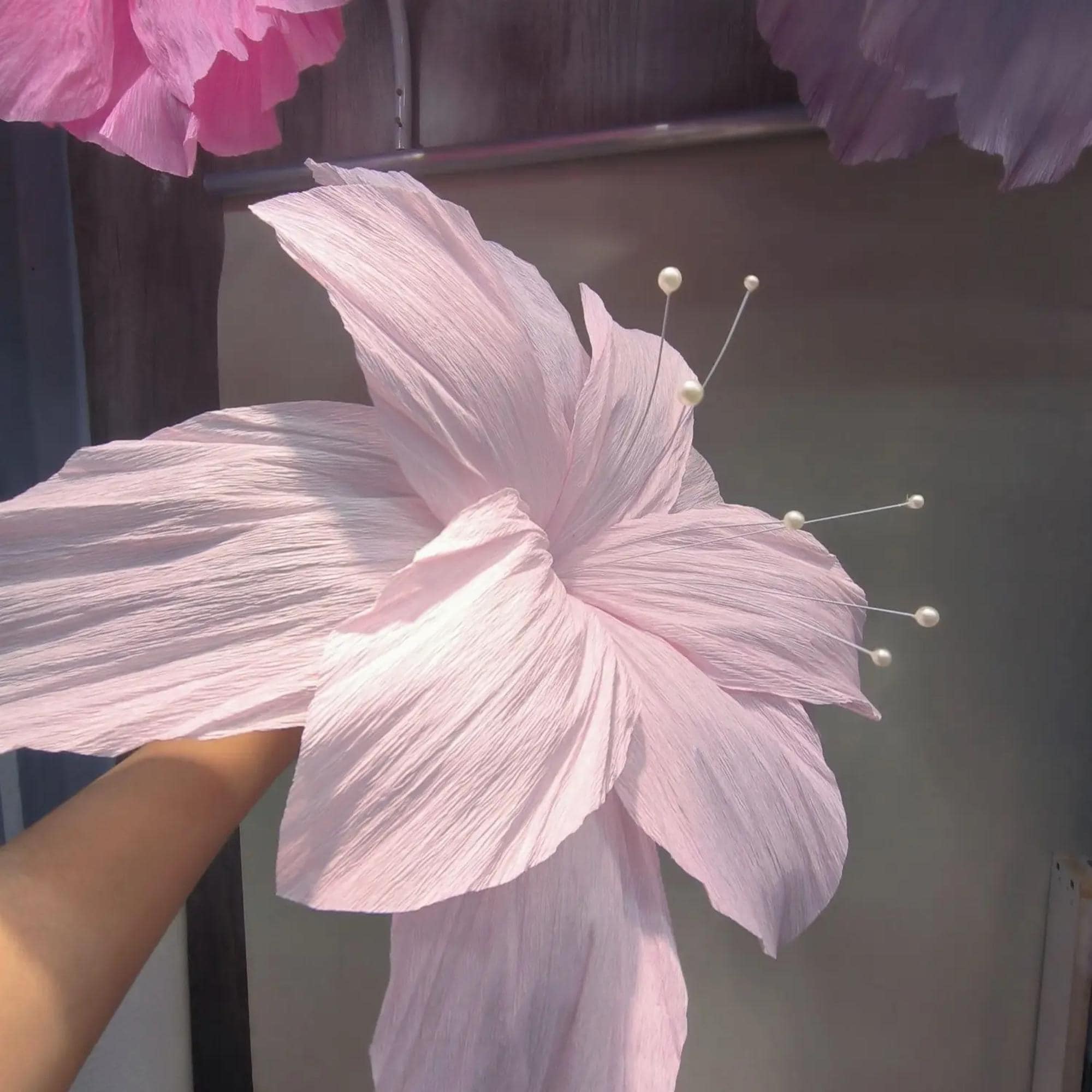 Large Tulip Flower Crepe Paper Tulip Head 50cm Artificial Flower for ...