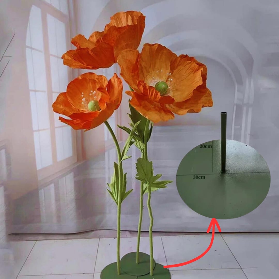 Flower Stand for Oversized Flowers Self-standing Supportive Iron Base ...