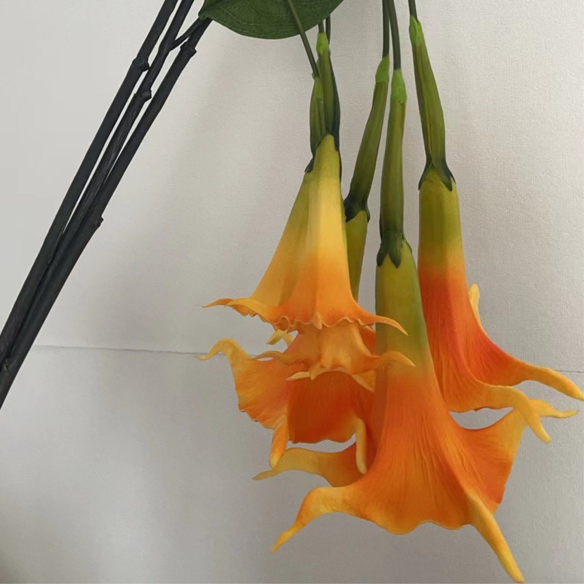 Angels Trumpet Flower 2 Stem-branch Real Touch Artificial Flowers for ...