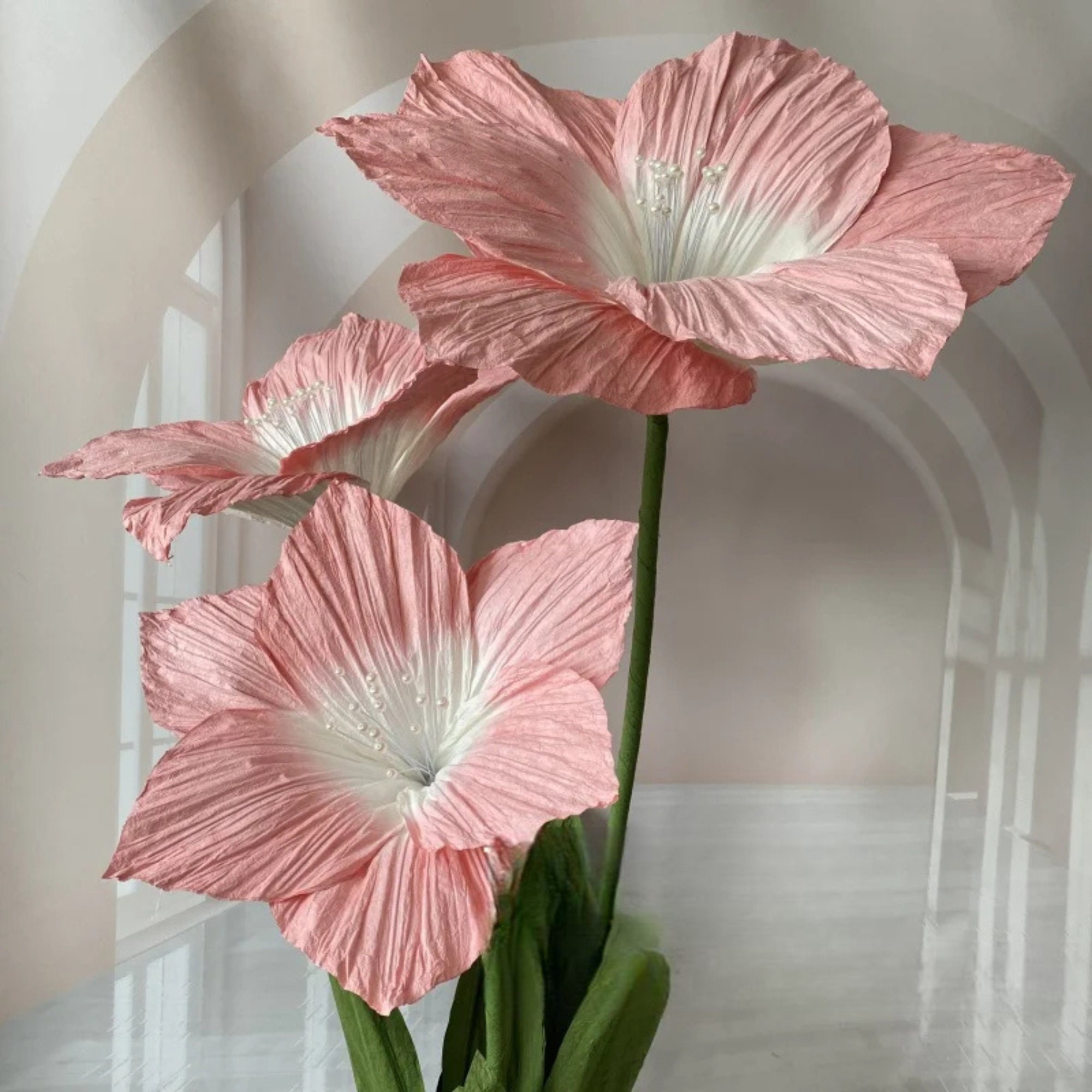 Oversized Paper Flower 3 Piece Giant Lily Flower for Marriage Decor ...