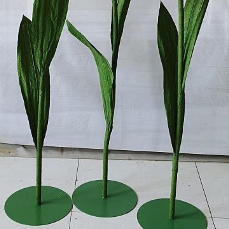 Oversized Lotus Flowers 24 Inch Wide 3 Flower Heads With Leaves ...