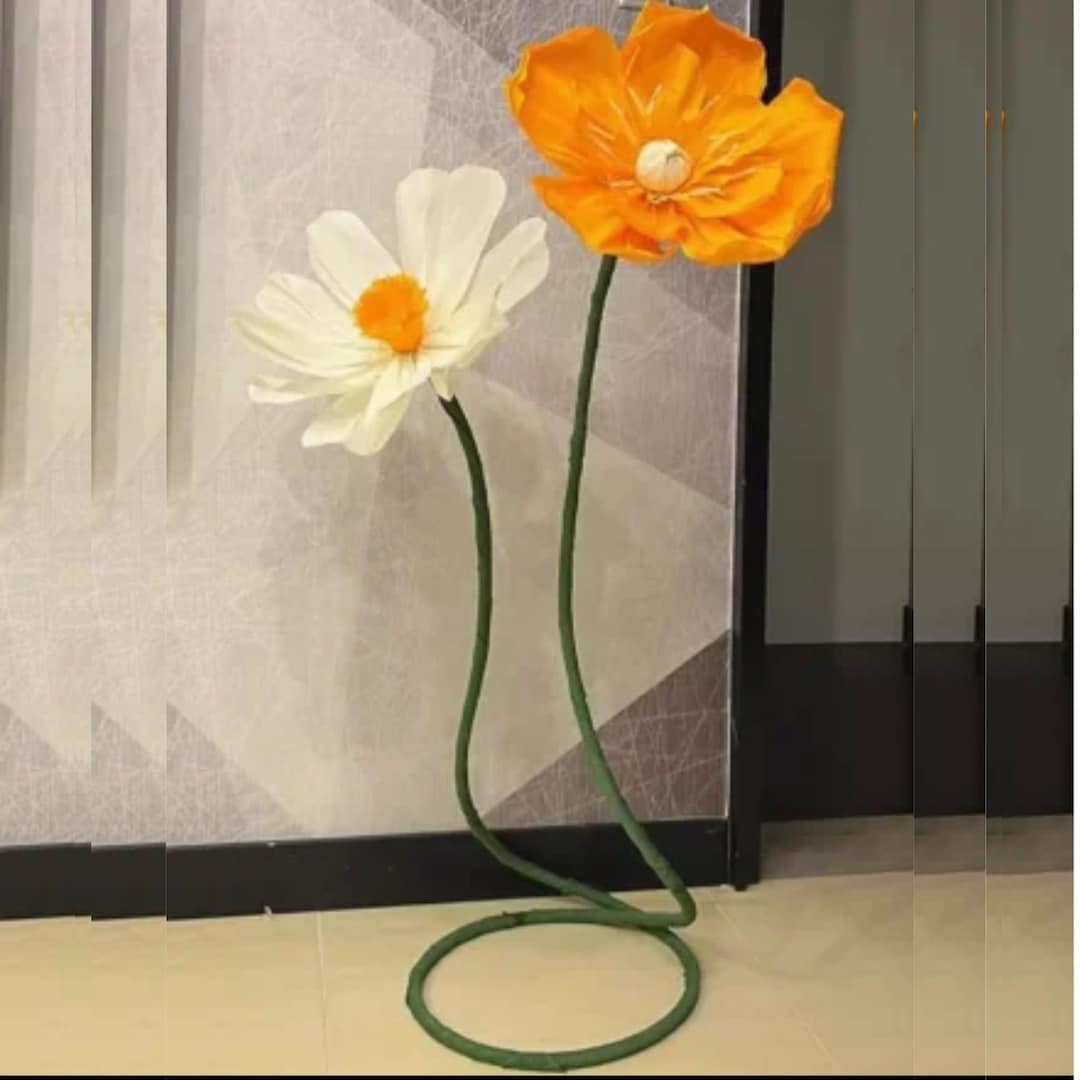 Long Stem for Paper Flowers PVC Tube Rods 5m Length Rolled Wires Flower ...