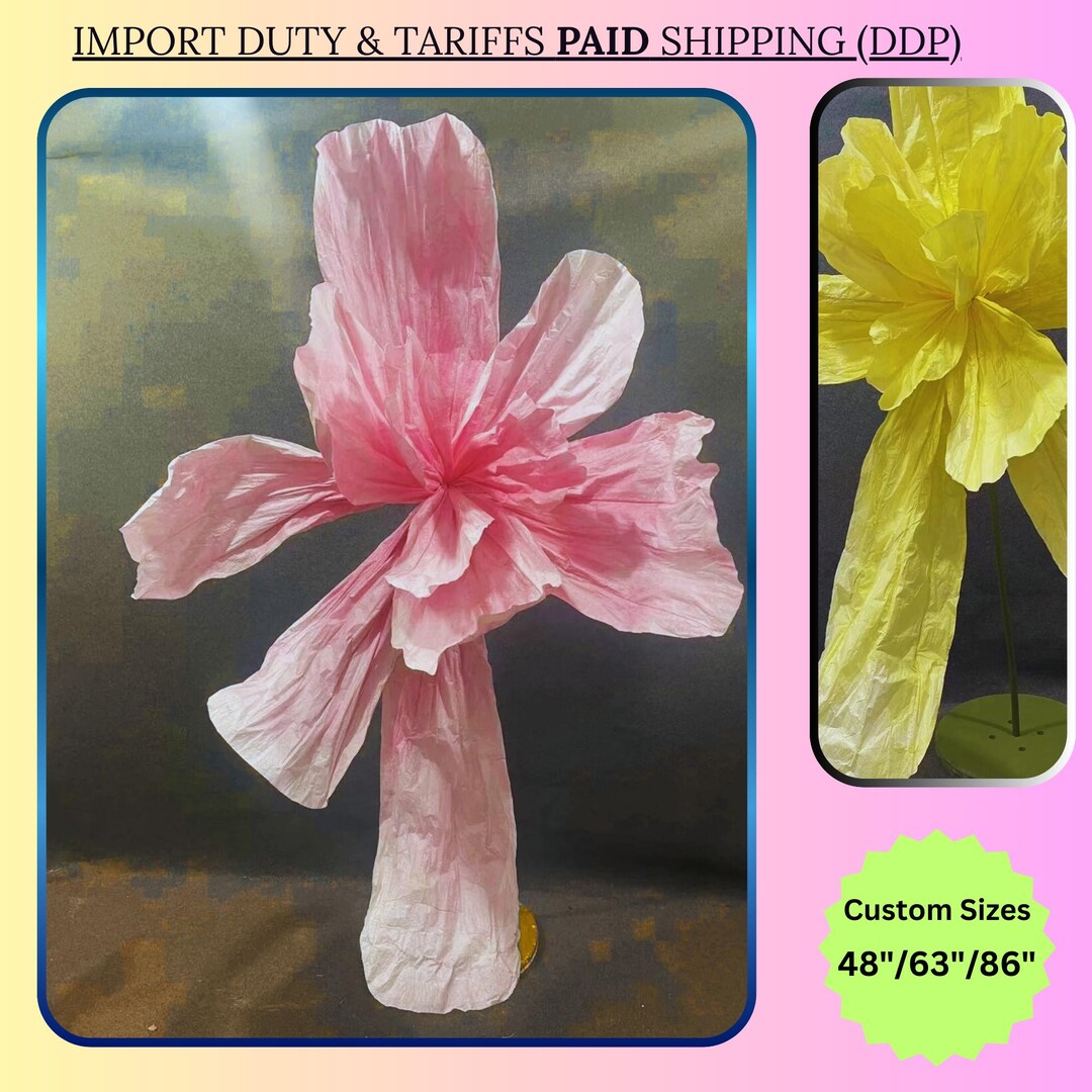 Giant Iris Flower 220cm Height Artificial Paper Flower Head for Wedding ...