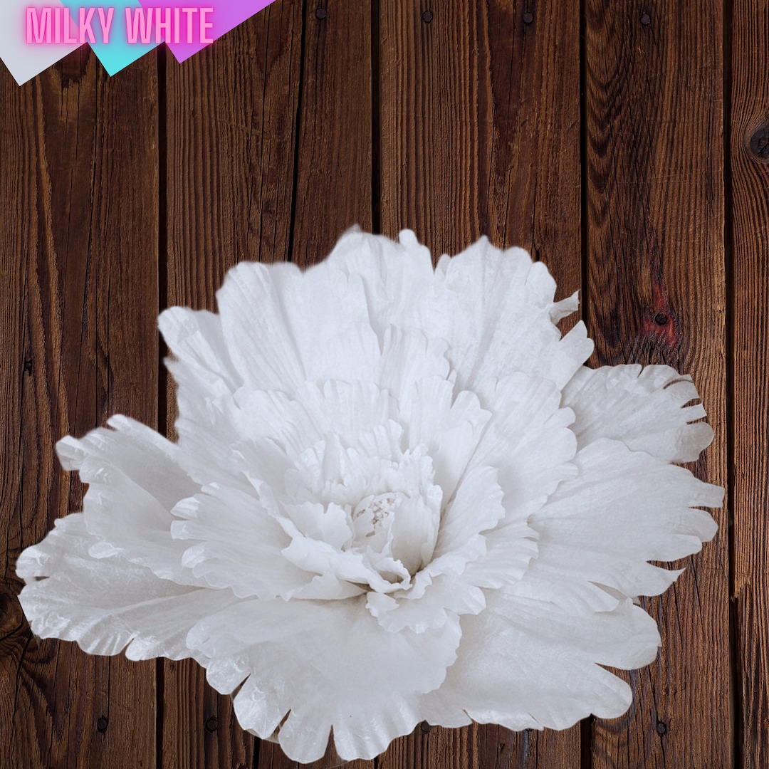 Super Large White Peony Flower 100cm Oversized Paper Peonies With Leaf ...