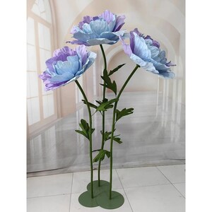 Giant Peony Paper Flower Heads 3pcs Set 60cm Wide Artificial Flowers ...