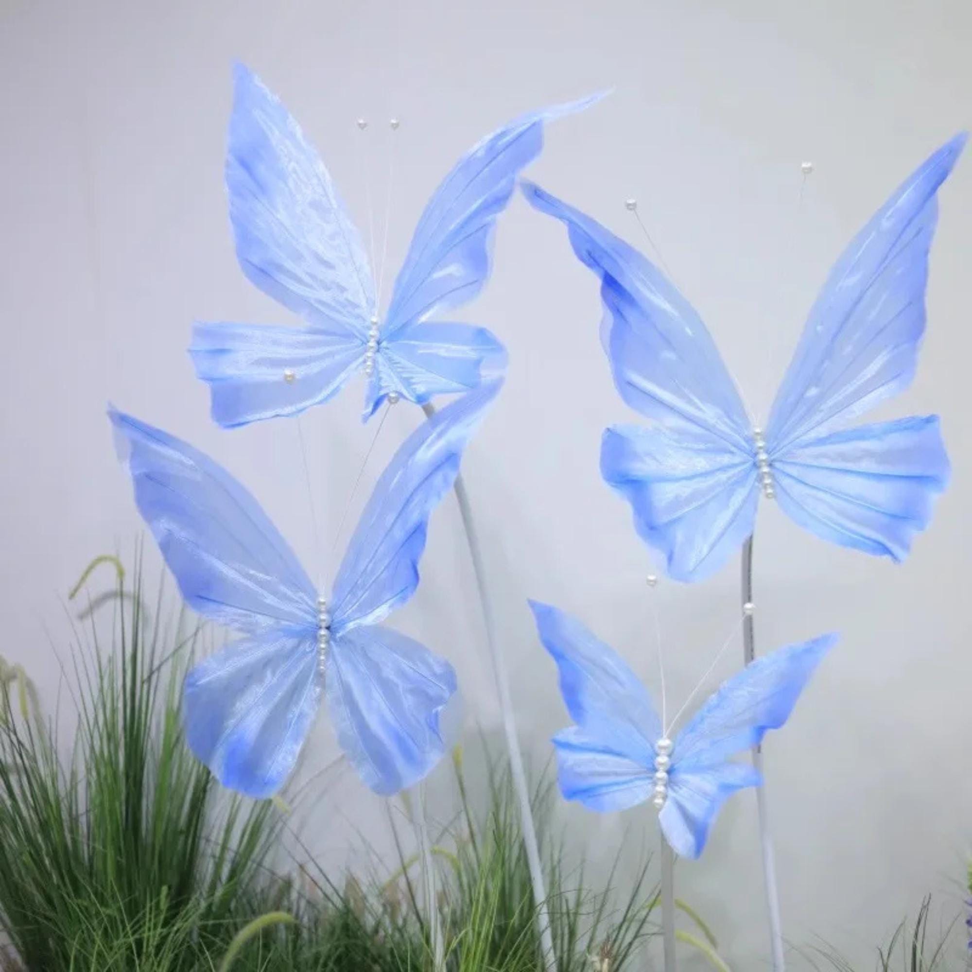 Giant Silk Butterfly With Pearls 80cm Super Large Winged Gauze ...