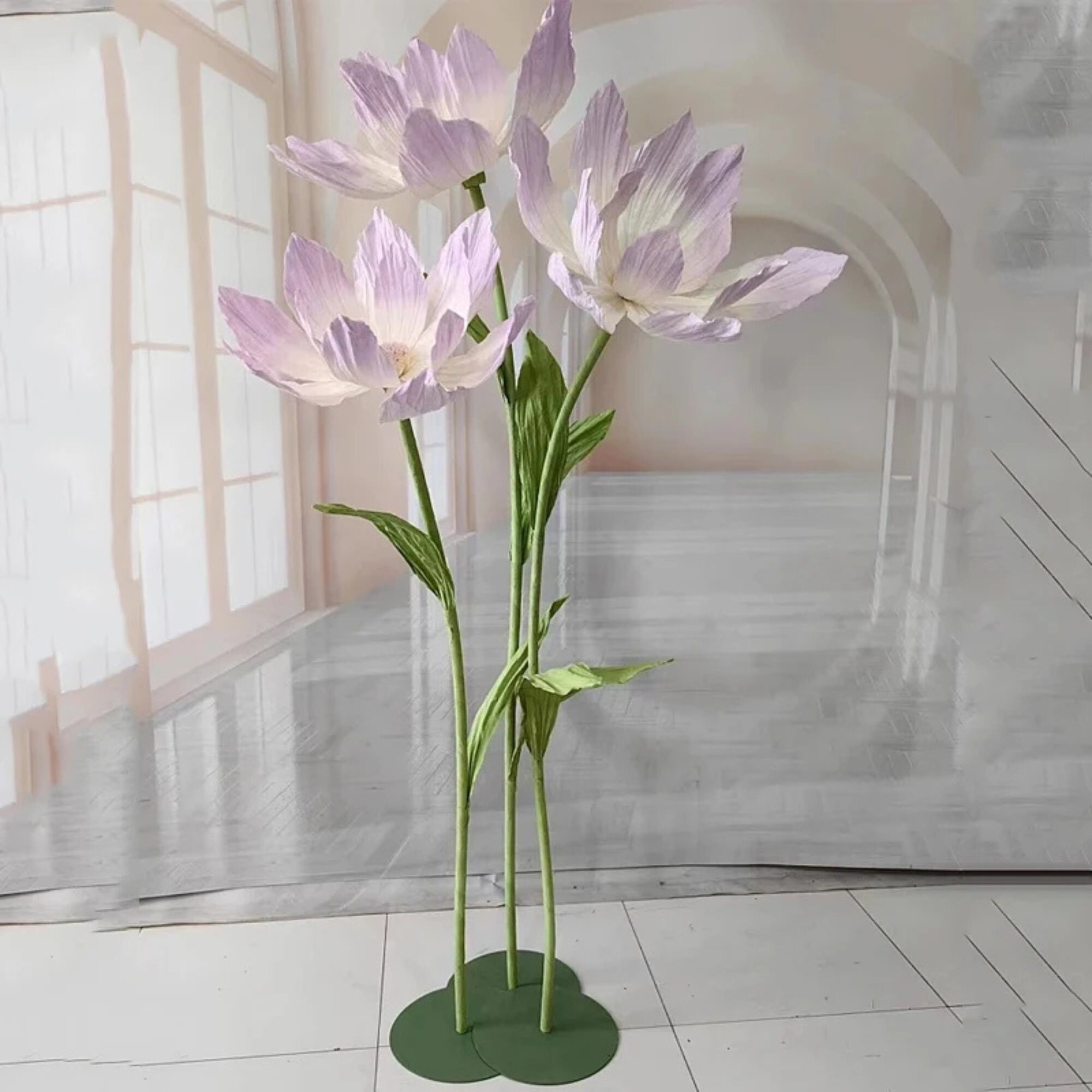Giant Water Lily Flower Oversized Paper Flower Head 3 Pieces Set for ...